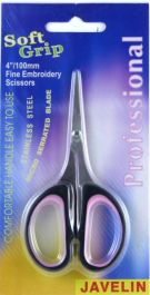 Javelin Soft Grip 4 inch Fine Embroidery Scissors - Lady McElroy Fabrics